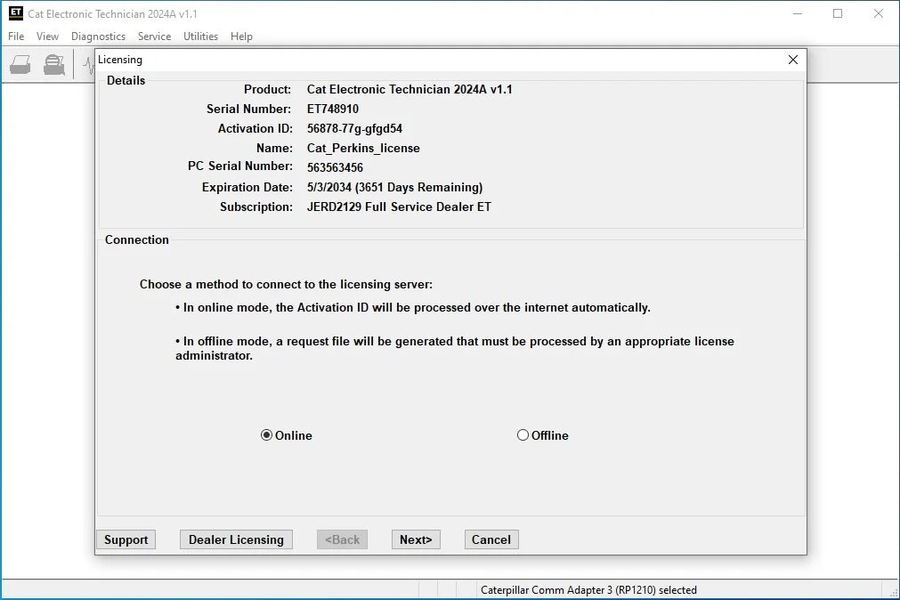 2024 New Cat ET 2024A 2023A Diagnostic Program with Factory Password ...
