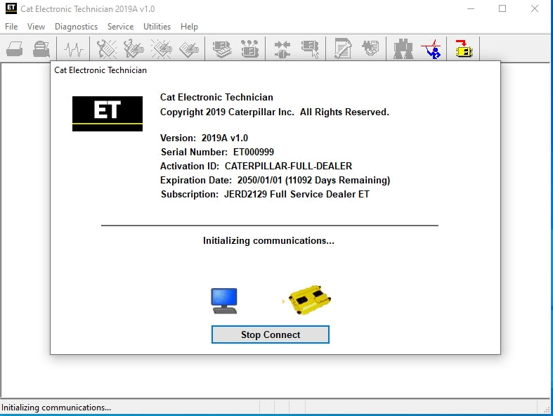 Caterpillar ET Electronic Technician CAT ET 2019A 2019C Diagnostic ...
