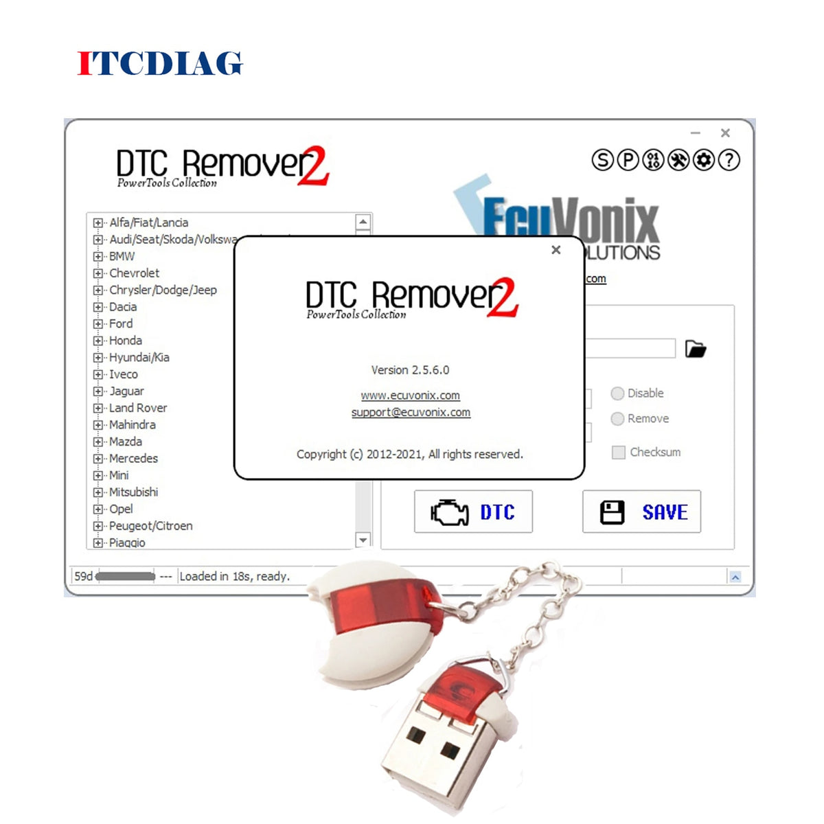 V2.5.6 DTCRemover 2 DTC off Delete Software Remove or Disable DTCs in ...
